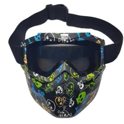 ΜΑΣΚΑ FGN SKULL FULL FACE ΜΑΥΡΗ-ΙΡΙΔΙΟΥ Inzoom