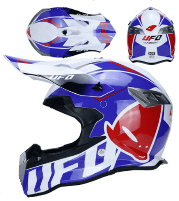 ΚΡΑΝΟΣ MOTOCROSS UFO ΜΠΛΕ-ΚΟΚΚΙΝΟ-ΛΕΥΚΟ Inzoom